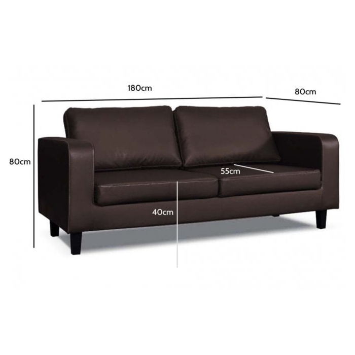 Compact Leather Brown 3+2 Sofa Set | Top-Quality Furniture | Your Local ...
